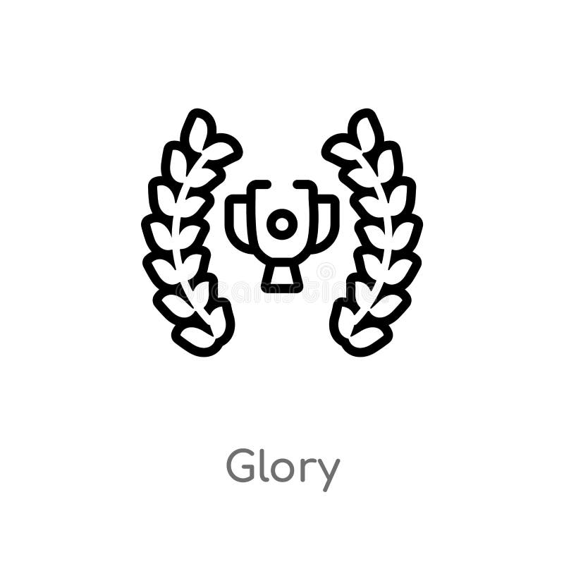 Outline Glory Vector Icon. Isolated Black Simple Line Element ...