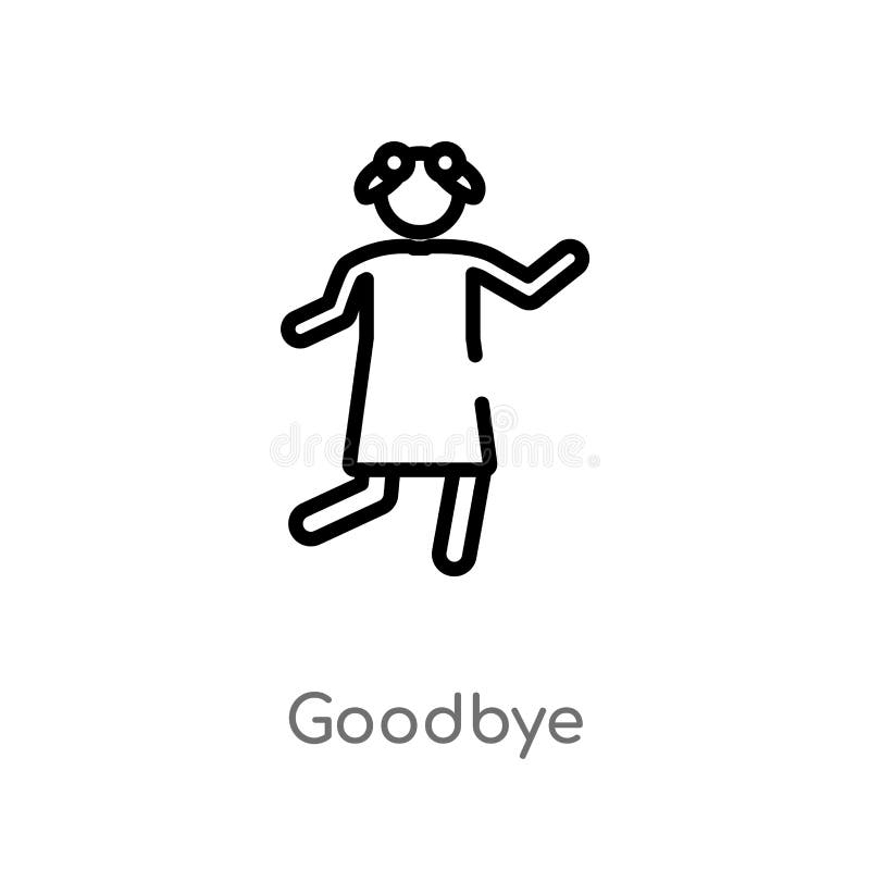 Goodbye Icon Black Stock Illustrations – 344 Goodbye Icon Black Stock ...
