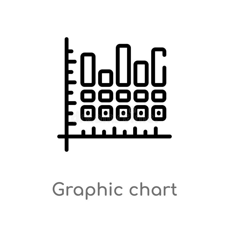 Outline Graphic Chart Vector Icon. Isolated Black Simple Line Element ...