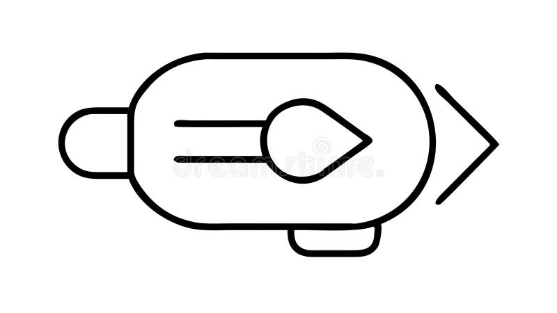 Outline Graphic Symbolizing Directional Navigation or Route , Vector ...