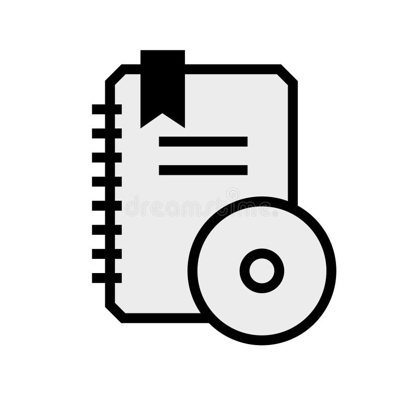 Outline Gray Certificate Icon with Data Disk. Instructions for ...