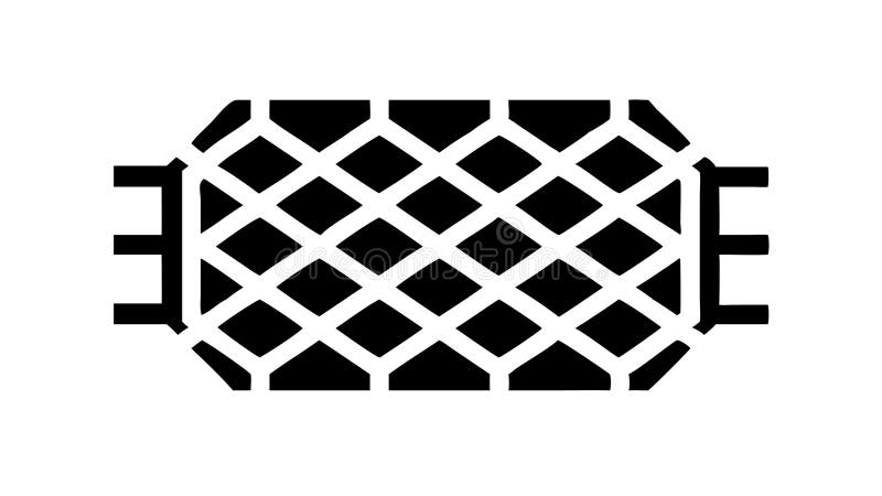 Outline Grid Pattern Icon, Mesh Surface Graphic Element , Vector Design ...