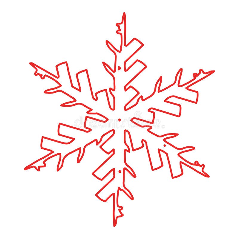 Outline Snowflake Shape stock vector. Illustration of logo - 130633284