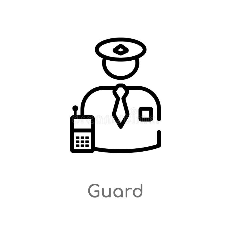 Guard outline stock illustration. Illustration of uniform - 14184097