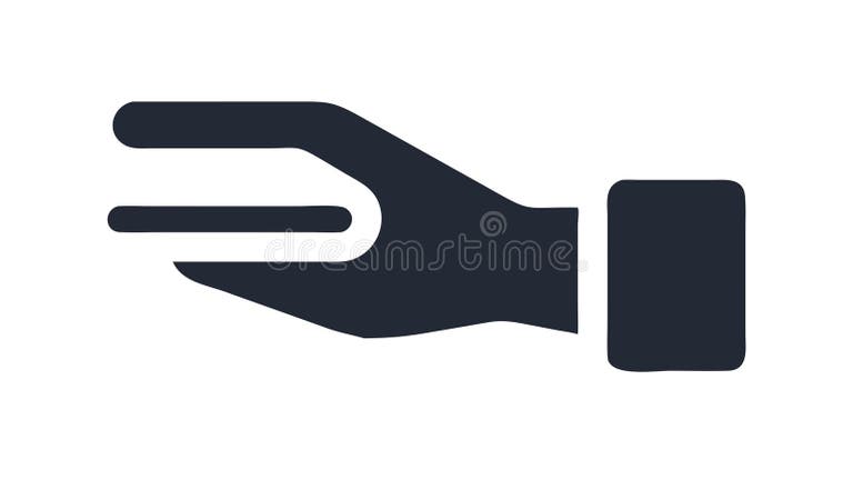 Outline Hand Simple Gesture Interaction Symbol Icon , Vector Design ...