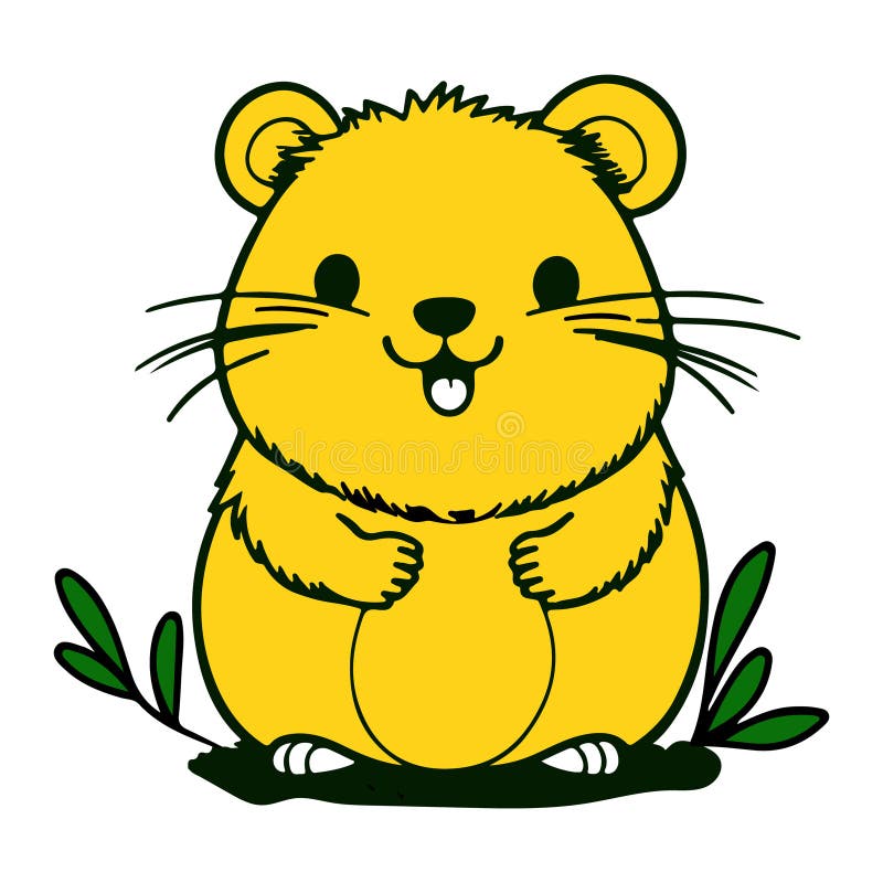 Outline of Happy Quokka Color Vector Design Stock Vector - Illustration ...