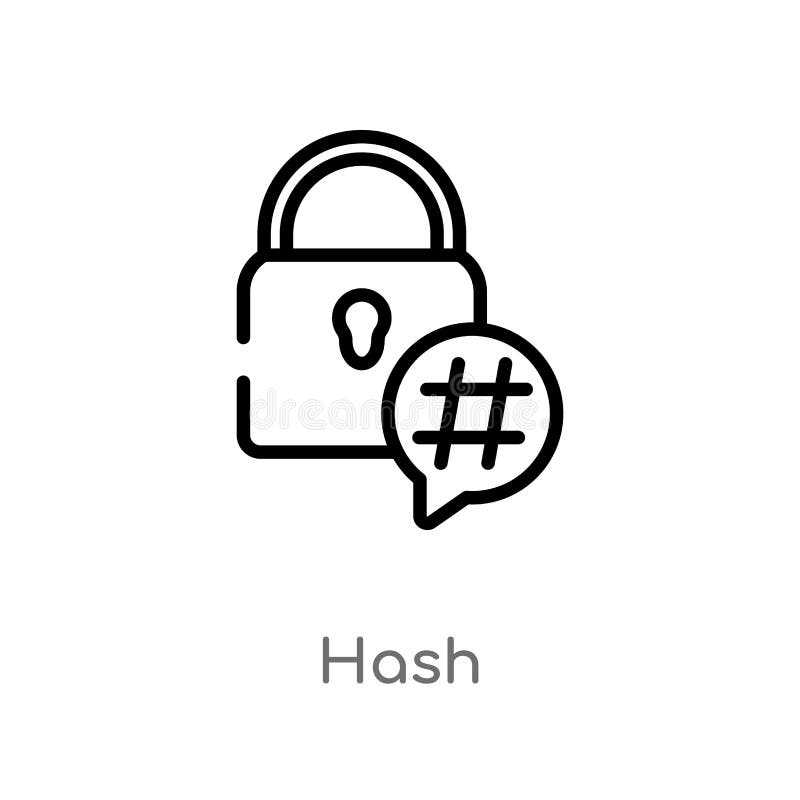 Hash Key Icon on White Background. Simple Element Illustration from ...