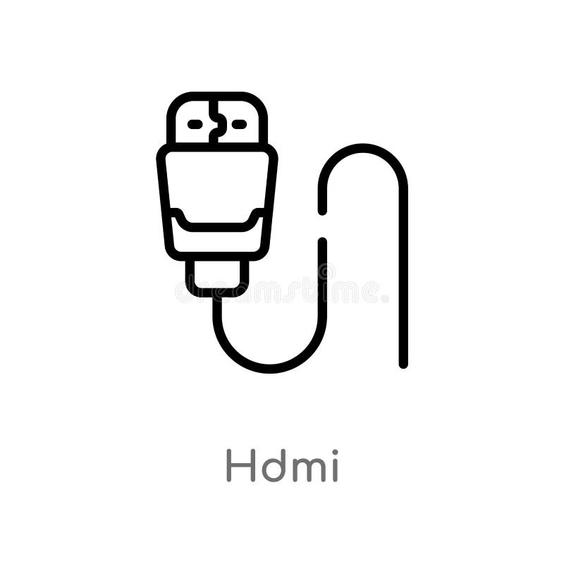 HDMI port icon vector stock vector. Illustration of port - 108819369