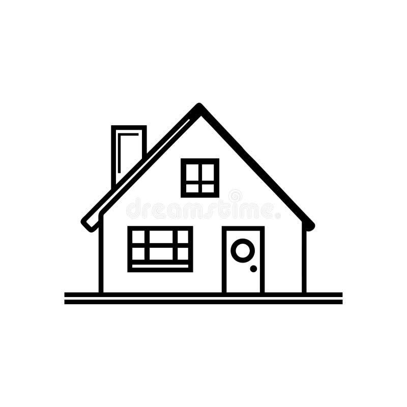 Simple House Black White Stock Illustrations – 63,352 Simple House ...