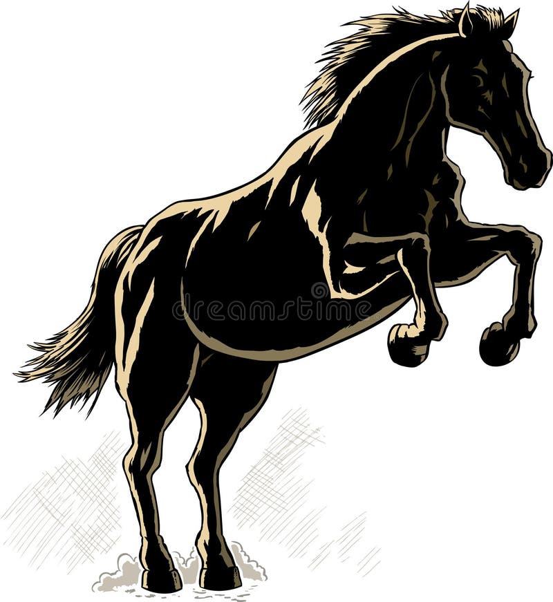 Outline of a horse. stock vector. Illustration of dust - 25362604