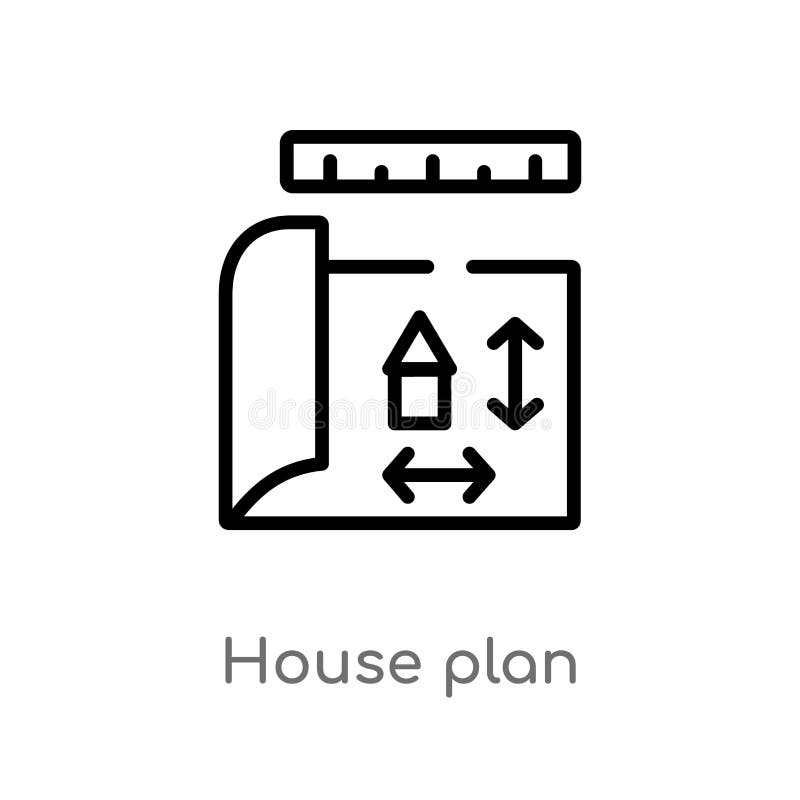 House Plan Icon in Different Style Vector Illustration. Two Colored and ...