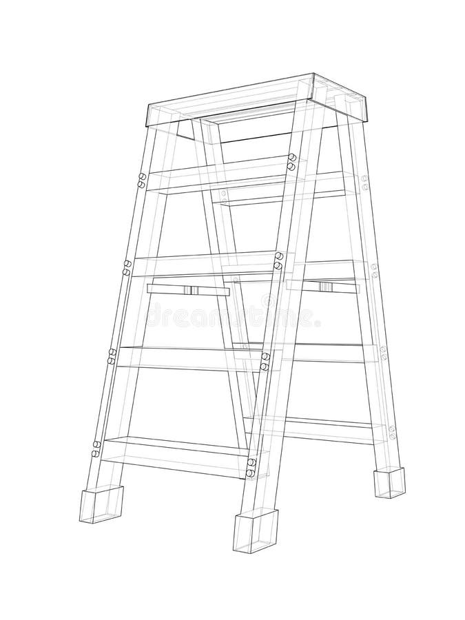 Outline Household Steps. Vector Stock Vector - Illustration of portable ...