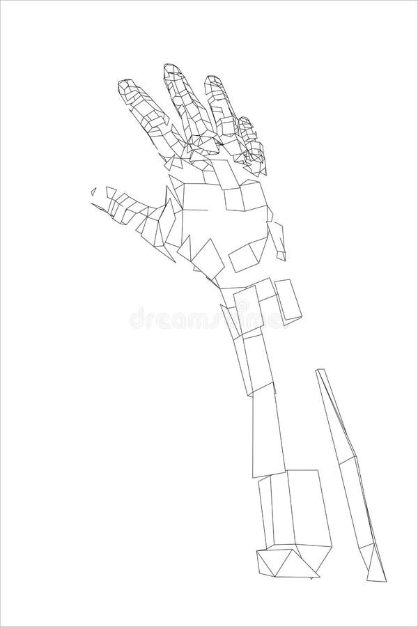 Human Hand Finger Wire Frame Stock Illustrations – 273 Human Hand ...