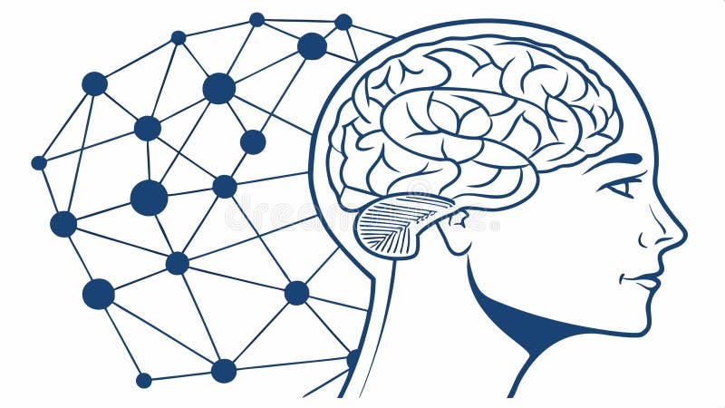 Human Head Brain Outline, Mind and Intelligence Vector Design ...