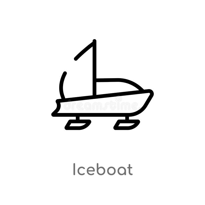 Black Iceboat Isolated Vector Icon. Simple Element Illustration from ...