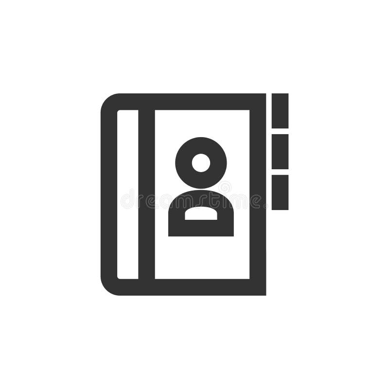 Outline Icon - Address Book Stock Vector - Illustration of internet ...