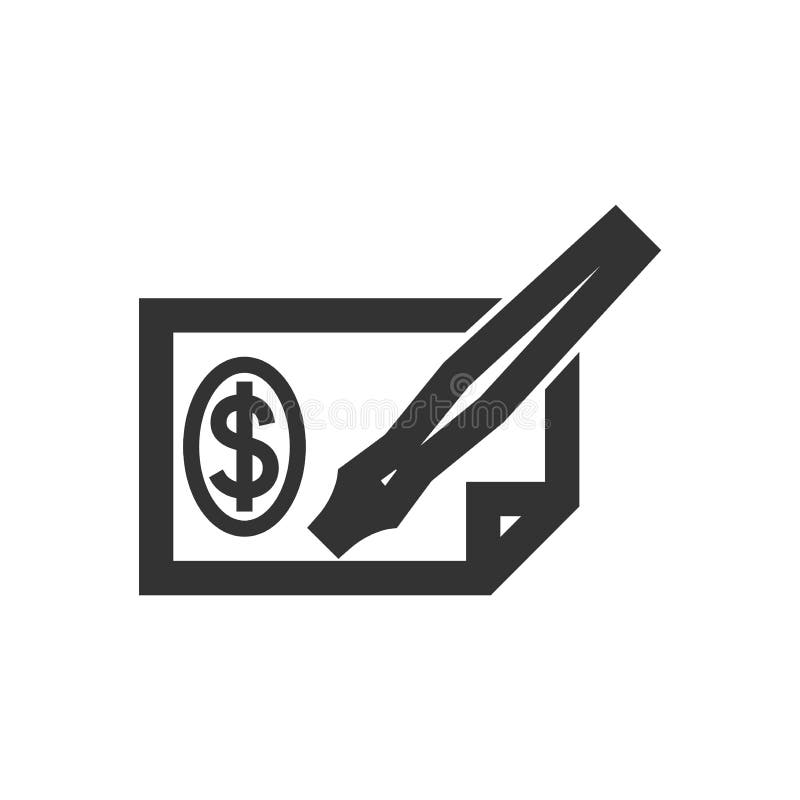 Outline Icon - Check stock vector. Illustration of black - 194349852