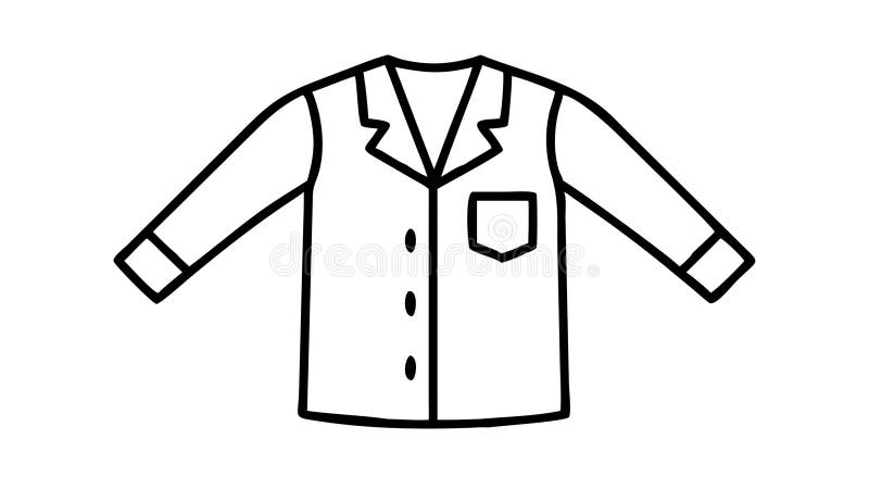 Outline Icon of a Lab Coat or Uniform Medical Science , Vector Design ...