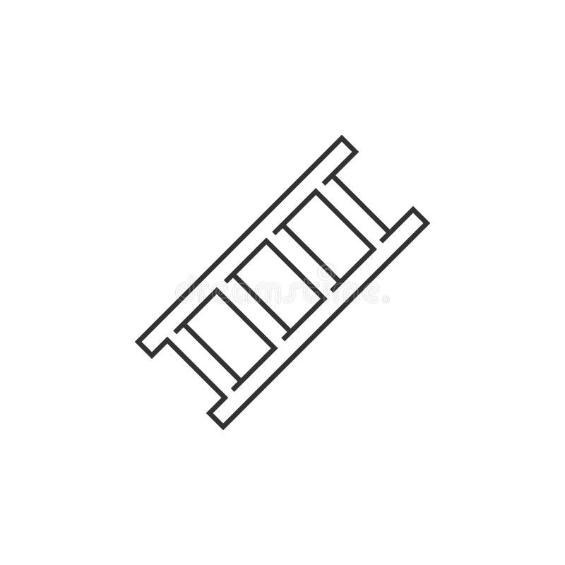 Outline Ladder Vector Icon. Isolated Black Simple Line Element ...