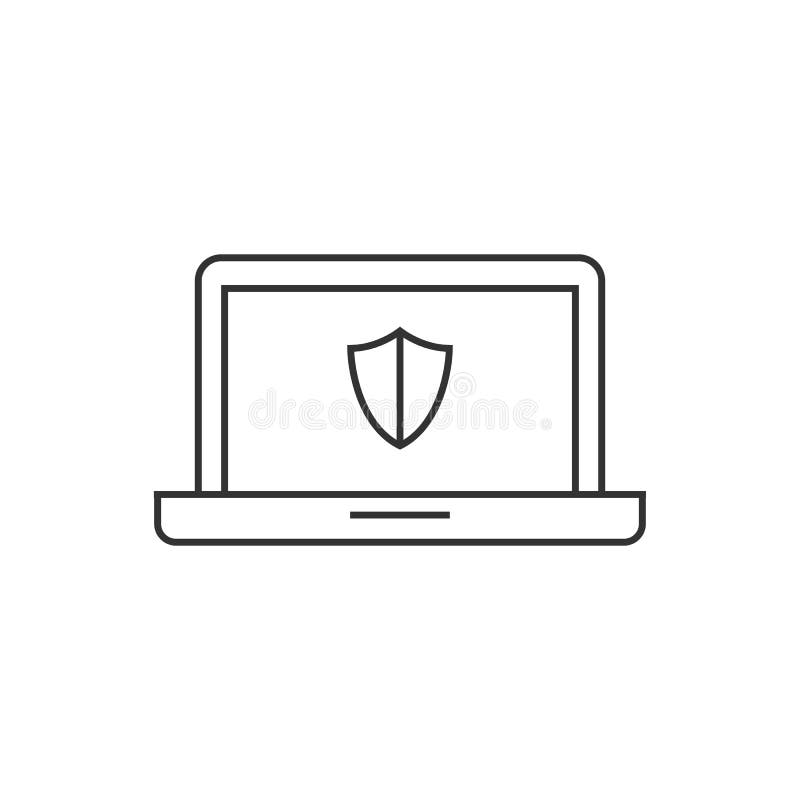 Laptops Icon in Color Drawing Stock Vector - Illustration of element ...