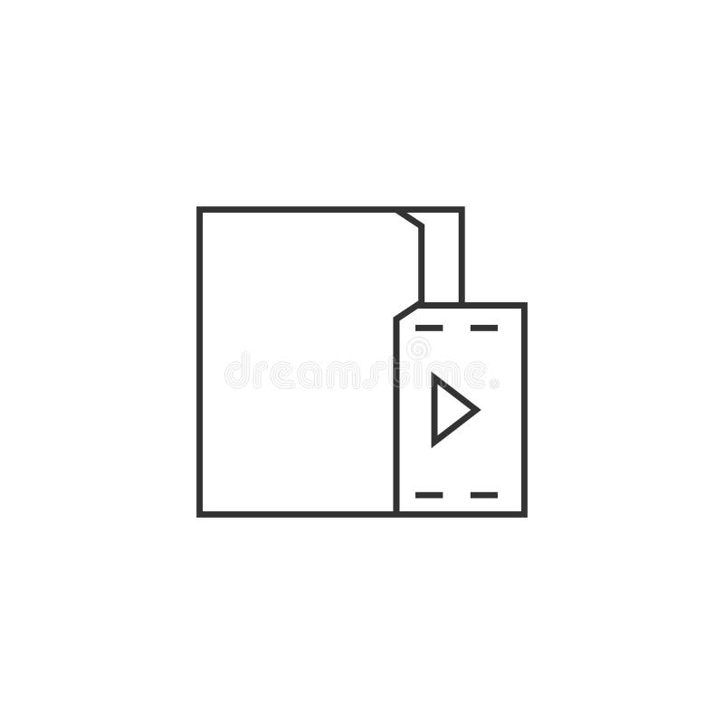Movie Folder Icon on white stock illustration. Illustration of concepts ...