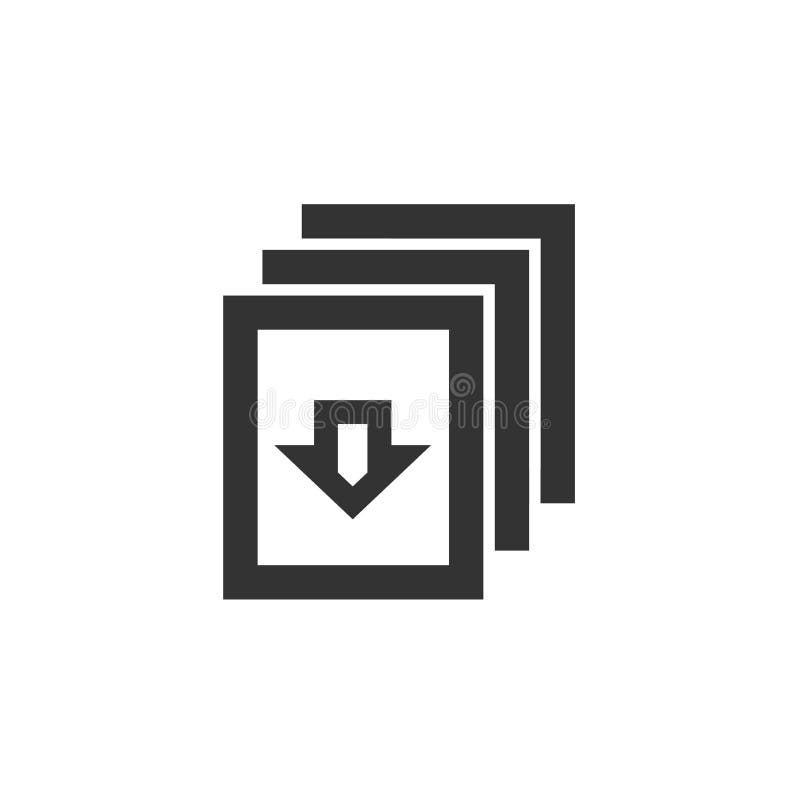 Outline Icon - Multiple Down Arrow Stock Vector - Illustration of ...