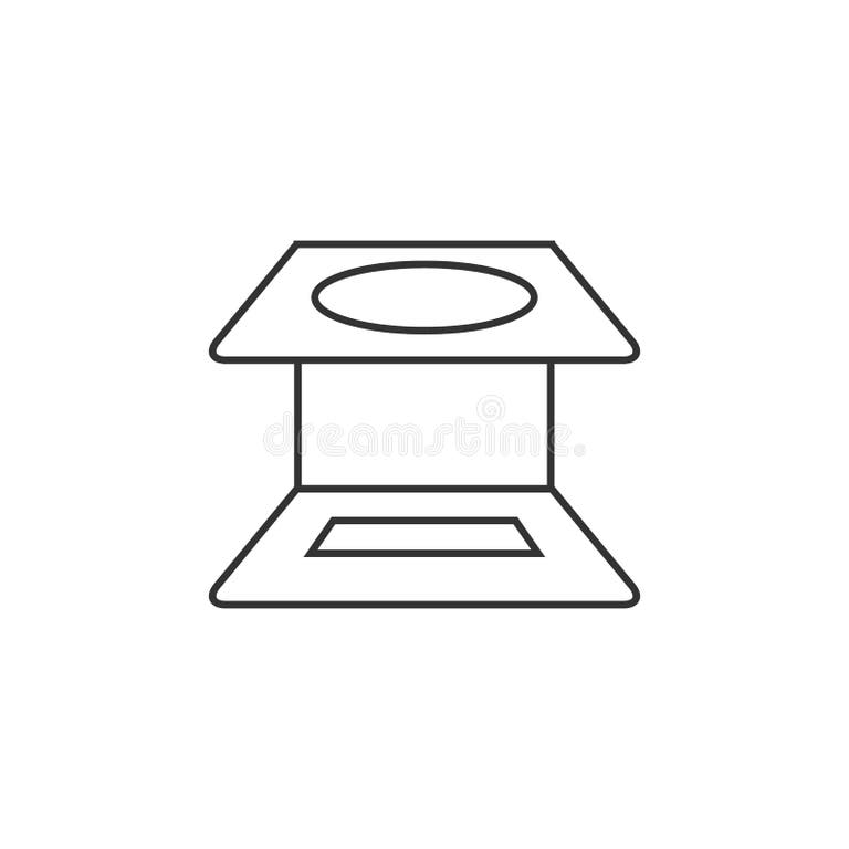 Outline Icon - Printing Lupe Stock Vector - Illustration of industry ...