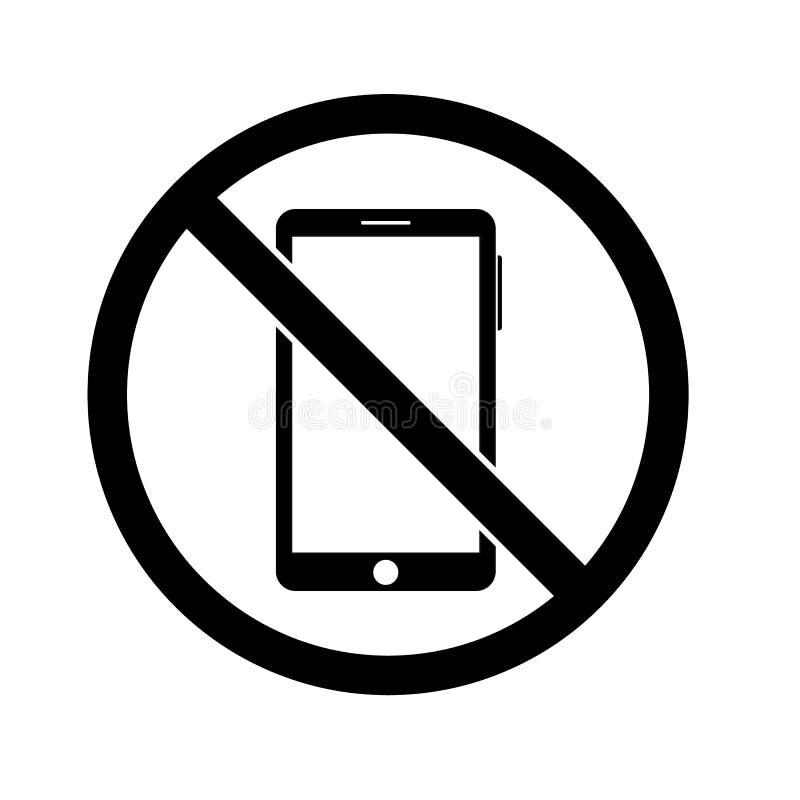 Outline Icon Prohibition of Using a Smartphone. Phone Concept Vector ...