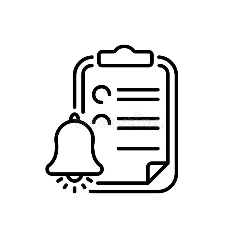 Outline Icon Related To Deadline. Linear Icon Stock Vector ...