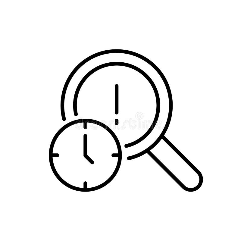 Outline Icon Related To Deadline. Linear Icon Stock Vector ...