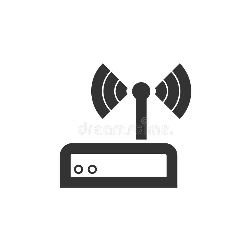 Outline Icon - Router Internet Stock Vector - Illustration of button ...