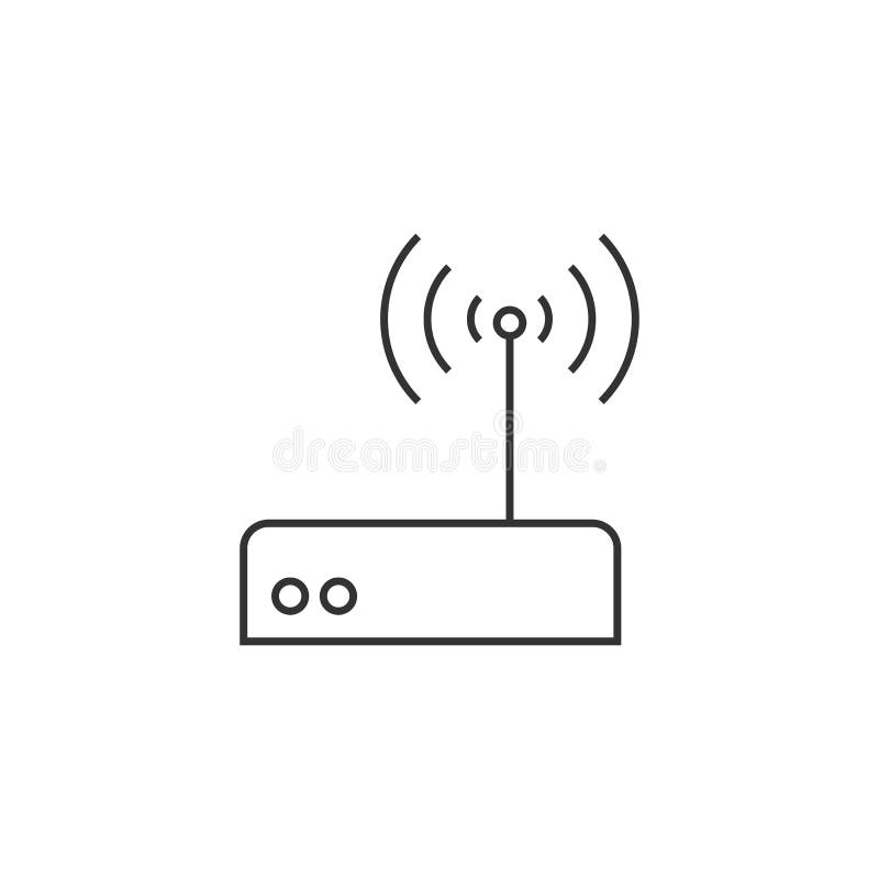 Outline Icon - Router Internet Stock Vector - Illustration of network ...