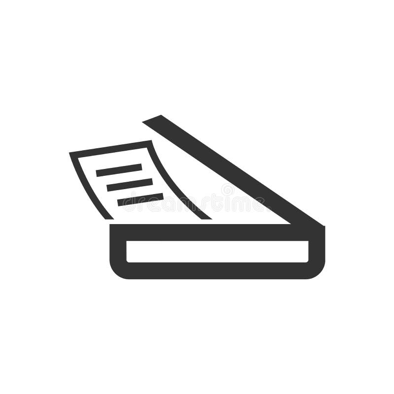 Outline Icon - Scanner stock vector. Illustration of pictogram - 194361134