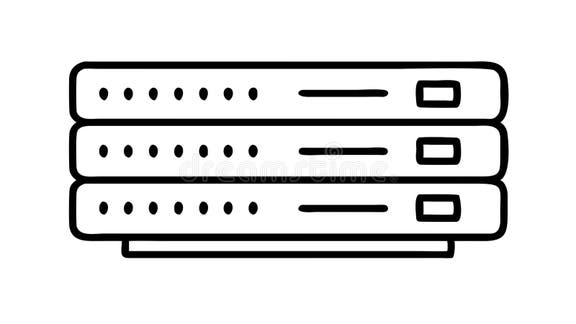 Outline Icon of Server Rack Data Center Technology , Vector Design ...