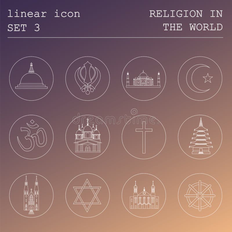 Religion World Infographic Vector Religious Symbols and Adherent Sread ...