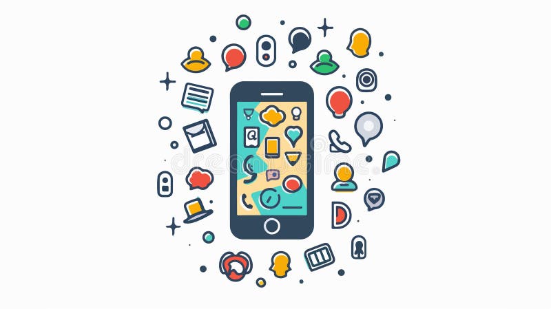 Professional Smartphone with Profile Outline for Modern Communication ...