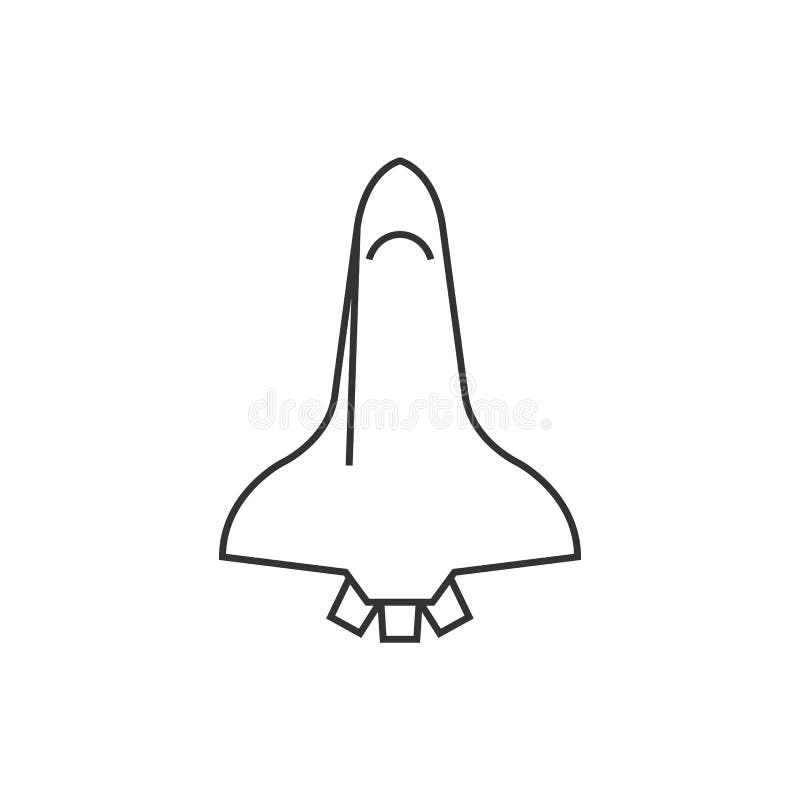 Outline Icon - Space Shuttle Stock Vector - Illustration of icon, black ...