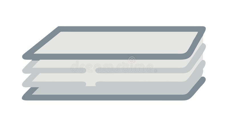 Outline Icon of a Stack of Paper Documents Files , Vector Design ...