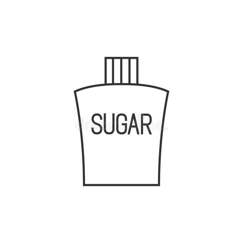 Outline Icon - Sugar Packaging Stock Vector - Illustration of retail ...