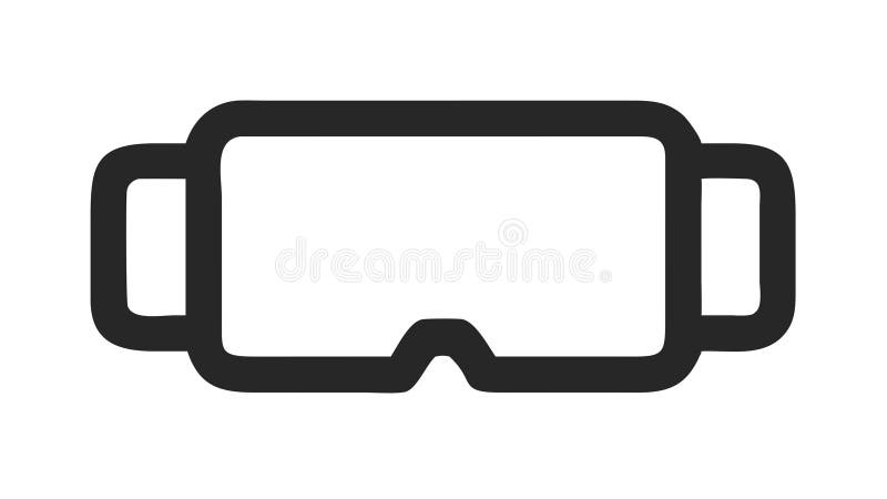 Outline Icon of VR Goggles or Headset Technology Gaming , Vector Design ...