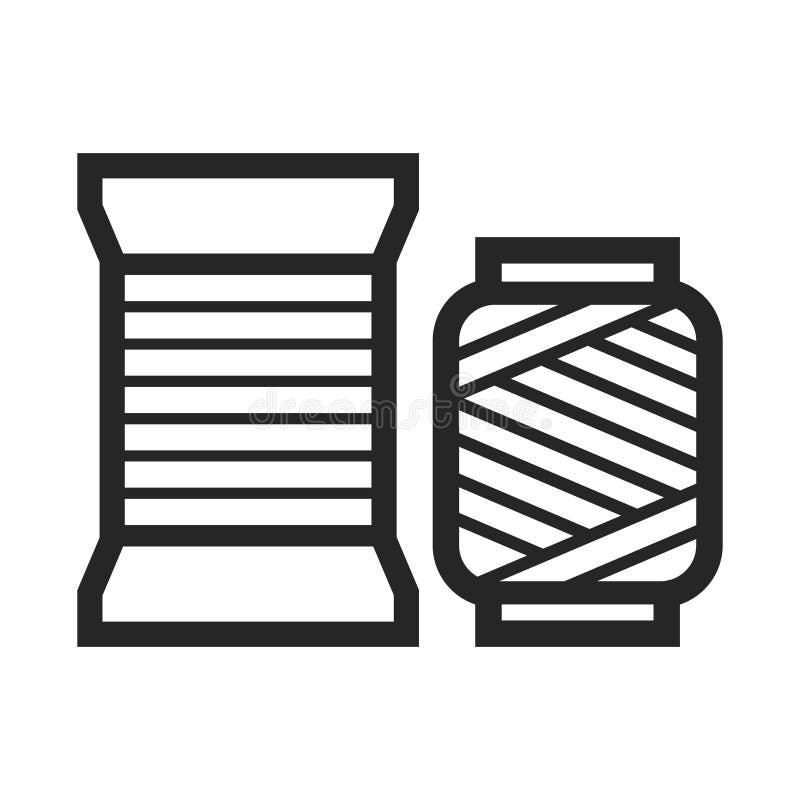 Outline Icon - Yarn stock vector. Illustration of round - 195060104