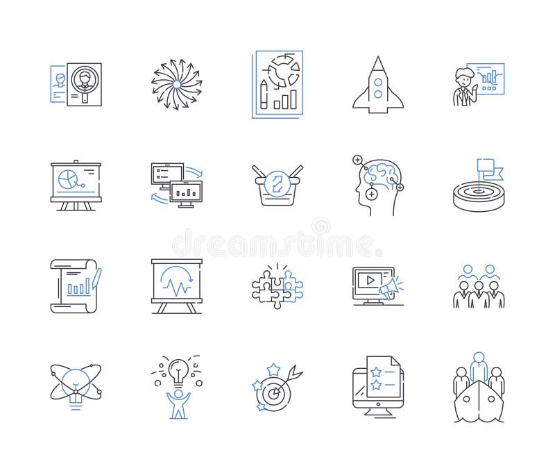 Framework And Structure Line Icons Collection Blueprint Architecture Infrastructure Skeleton