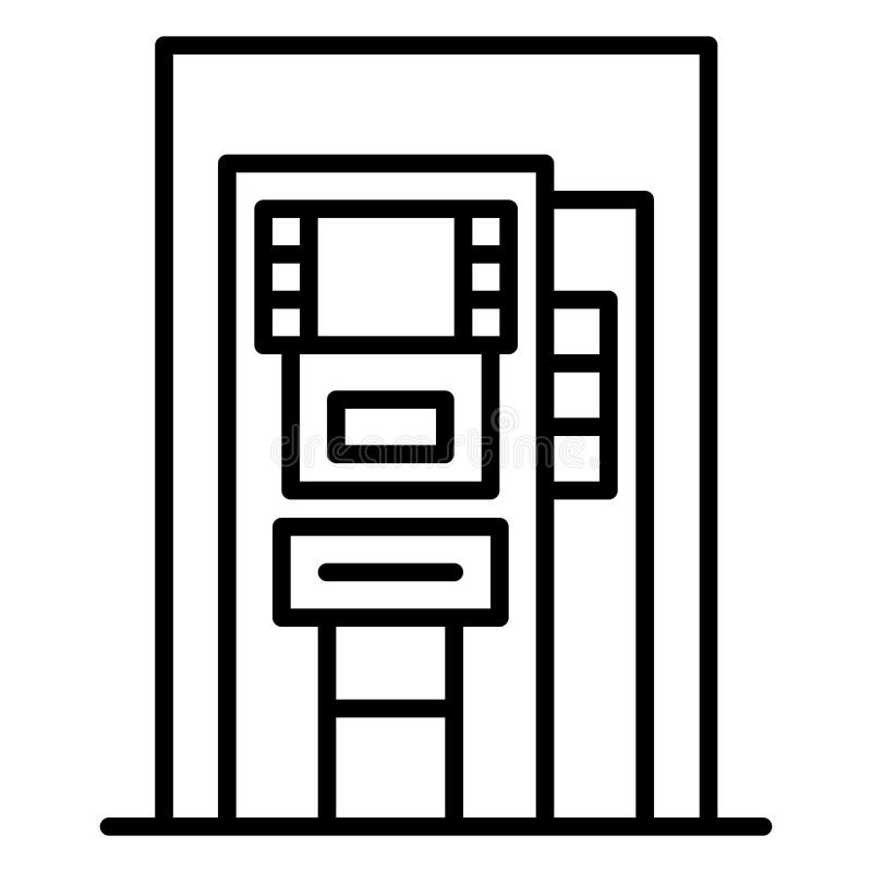 Automatic Teller Machine stock vector. Illustration of drawing - 359136796