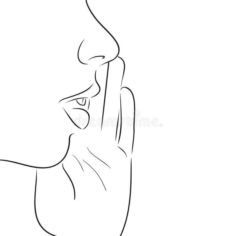 Girl Yelling Drawing