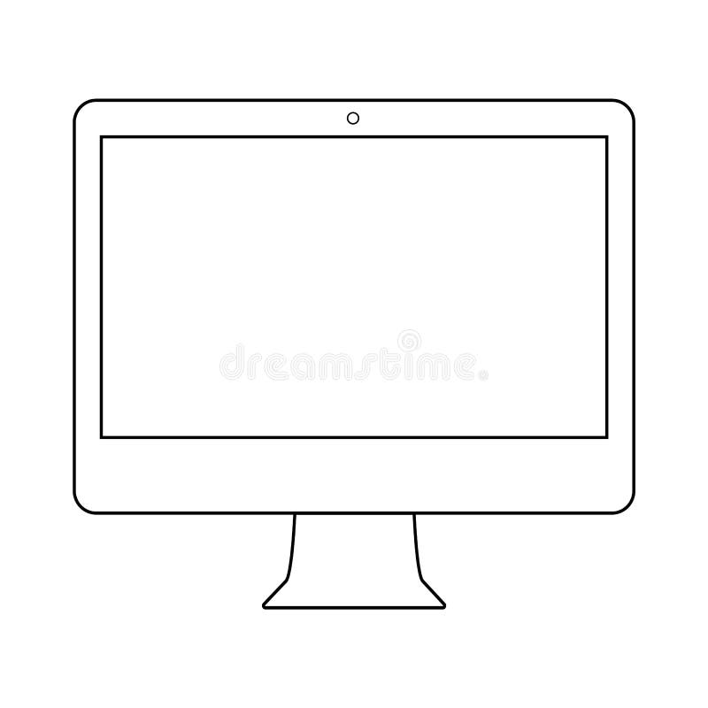 Desktop Outline Stock Illustrations – 37,115 Desktop Outline Stock ...