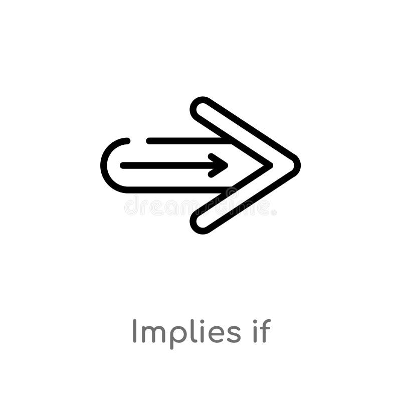 Implies If Sign Icon Vector Sign and Symbol Isolated on White ...