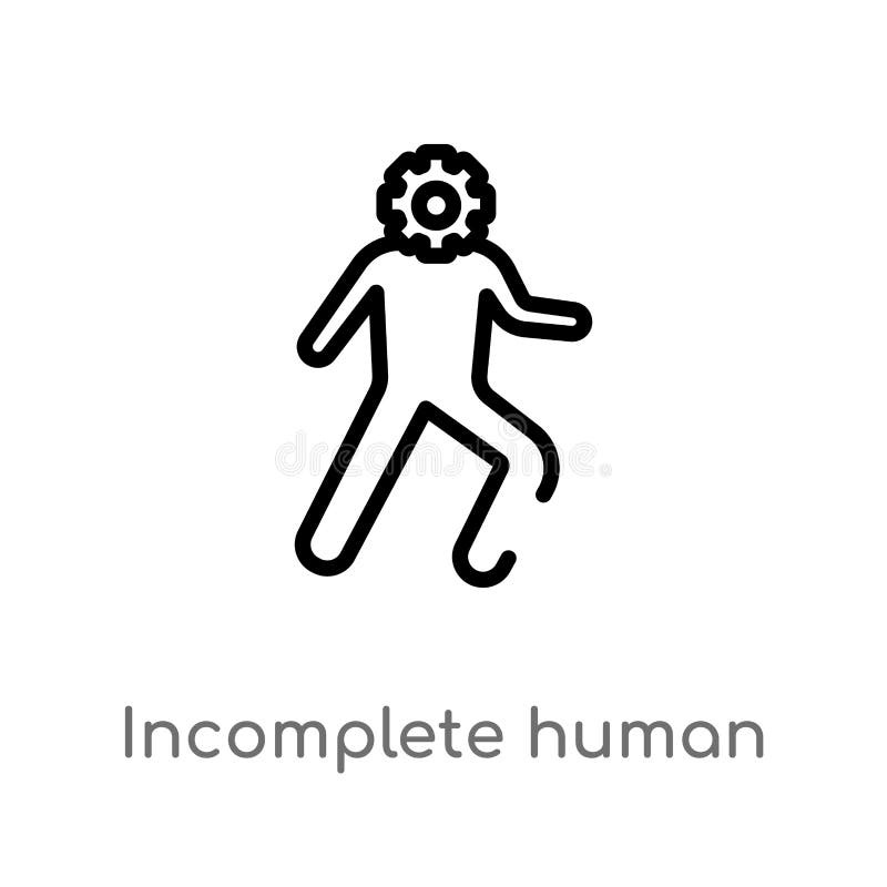 Outline Missing Data on Analytics Line Graphic Vector Icon. Isolated ...