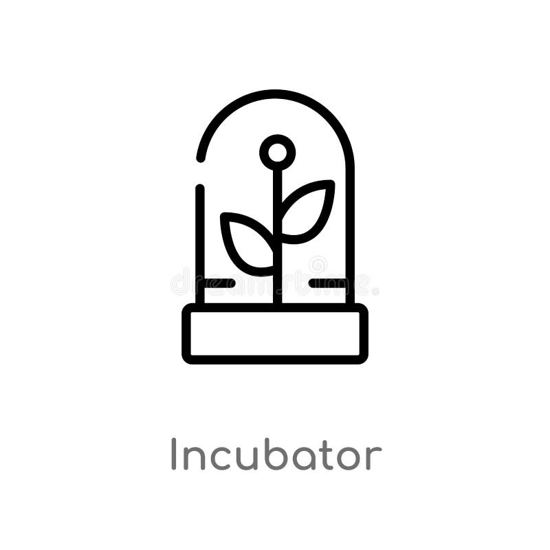 Outline Incubator Vector Icon. Isolated Black Simple Line Element ...