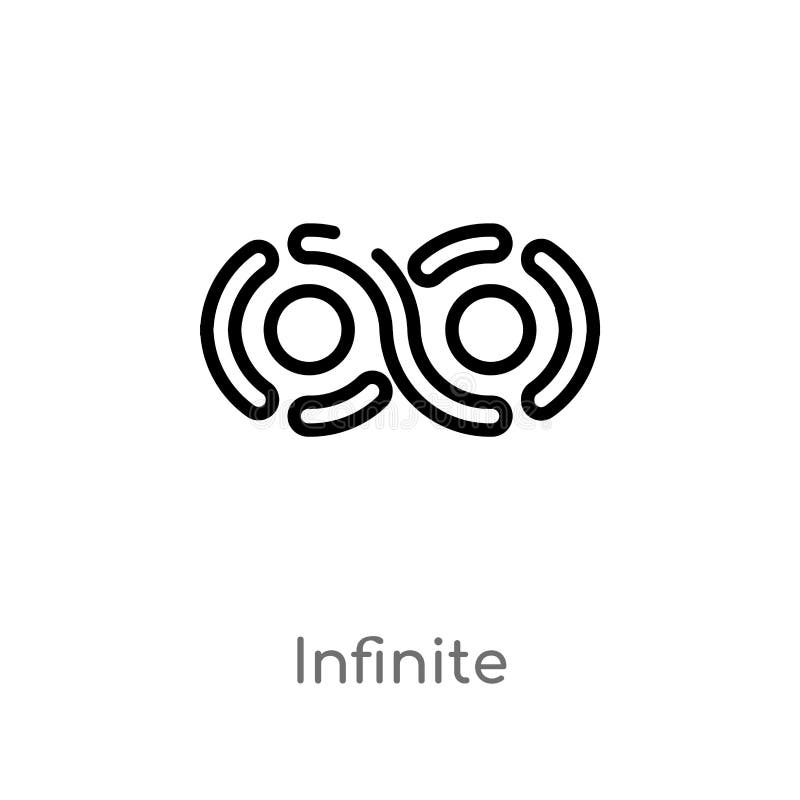 Outline Infinite Vector Icon. Isolated Black Simple Line Element ...