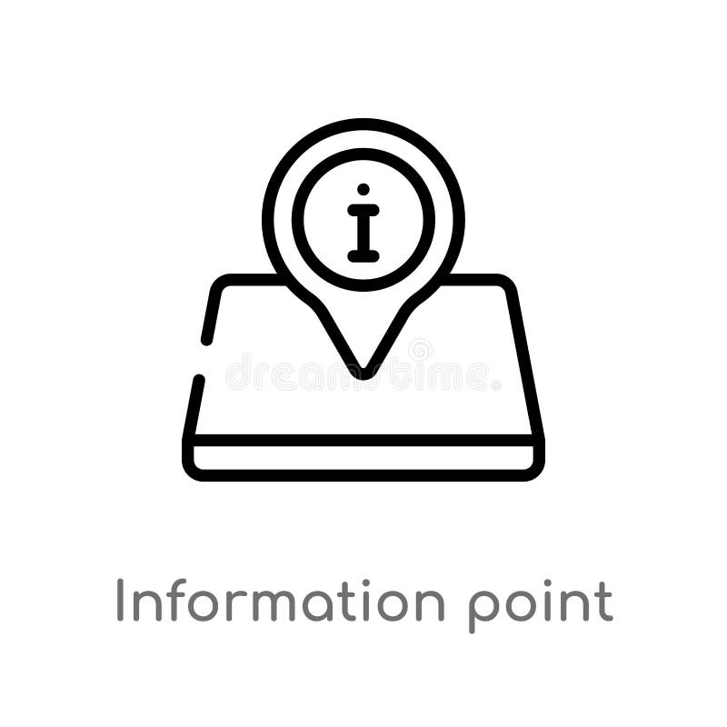 Outline Point Vector Icon. Isolated Black Simple Line Element ...